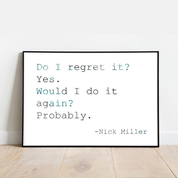 Nick Miller Quote Poster - Etsy