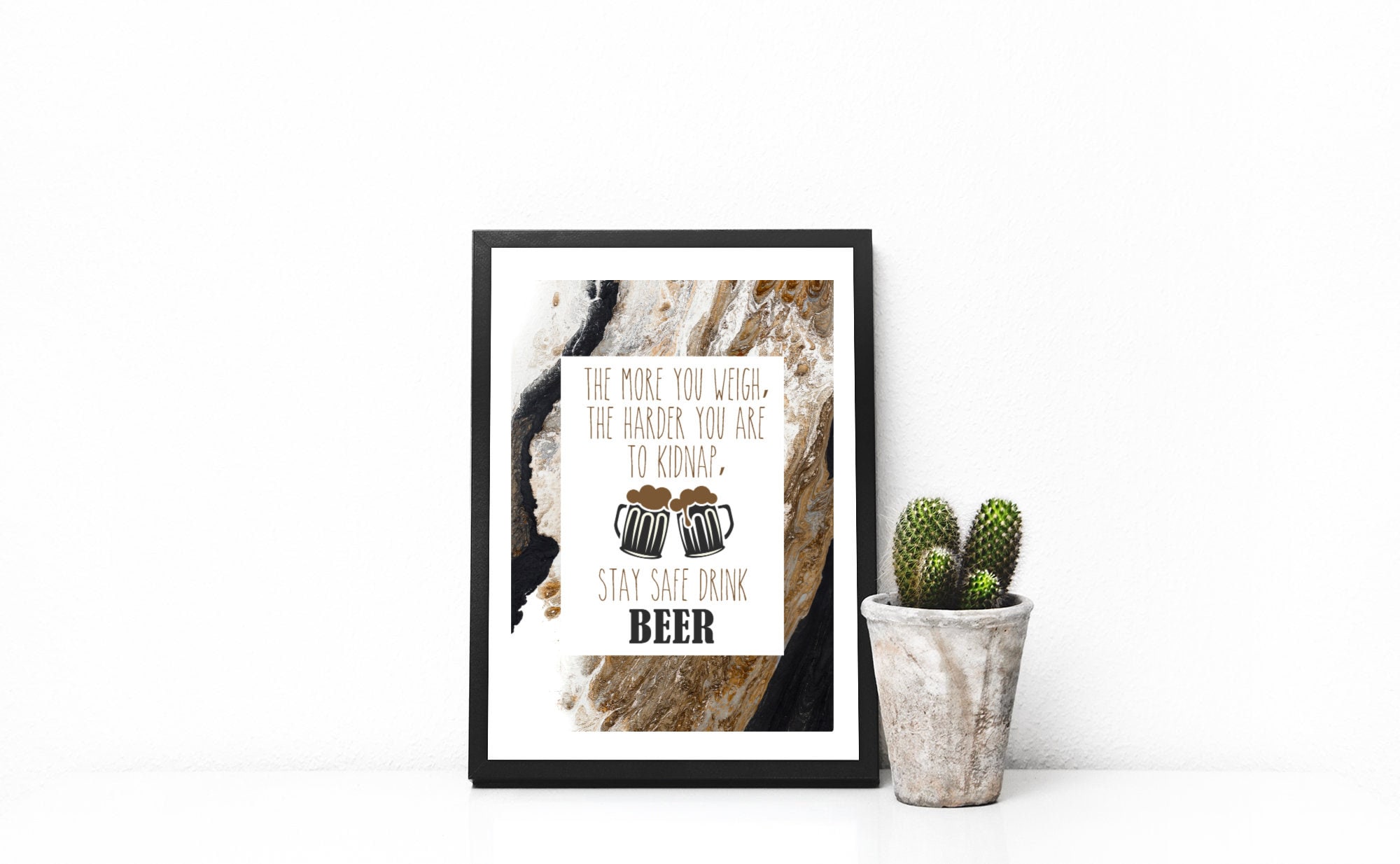 Stay Safe Drink Beer Funny Beer Print Humorous Gift for Beer | Etsy