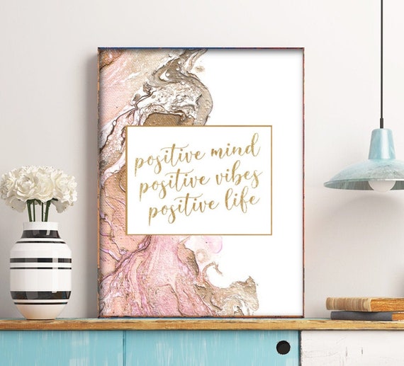 Positive mind Positive vibes Positive life Motivational Quote | Etsy
