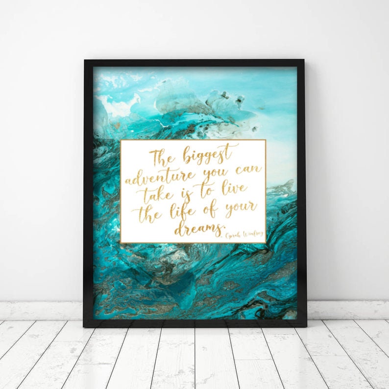 The Biggest Adventure Motivational Quote Wall Art for Girl - Etsy