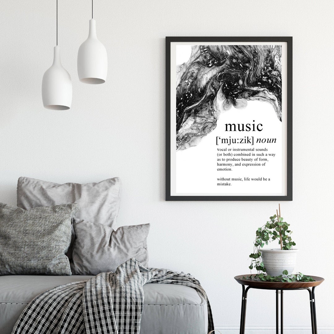 Music Definition, Music Print, Music Decor, Gift for Music Lover, Music ...