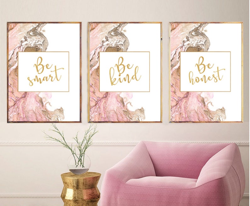 Motivational Quote Wall Art Be Smart Be Kind Be Honest - Etsy