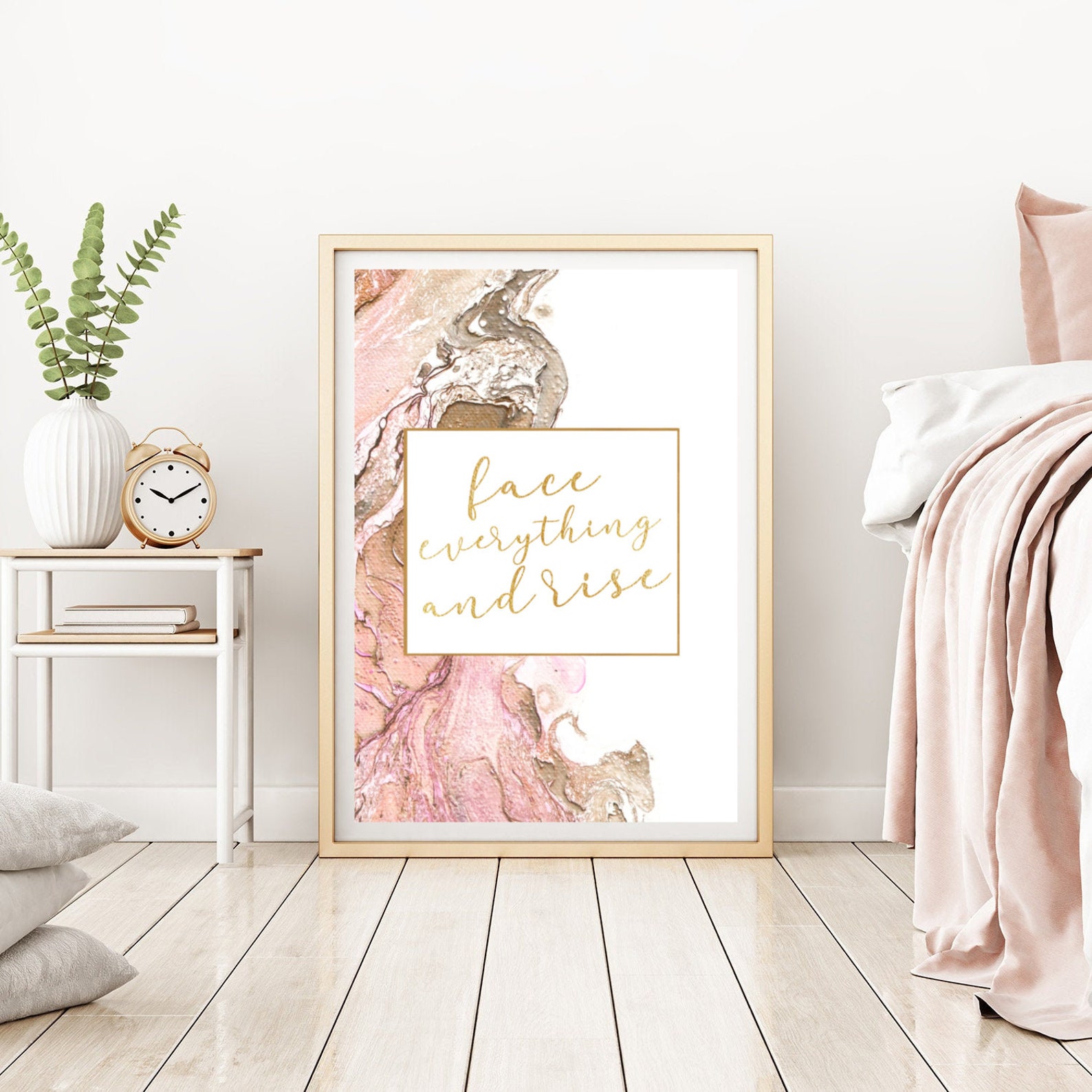 Face Everything and Rise Motivational Quote Office Wall Art - Etsy