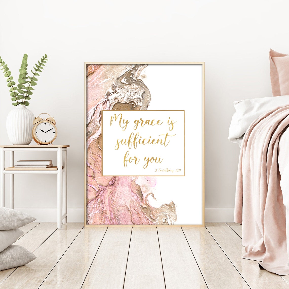 My Grace is Sufficient for You Christian Wall Art Bible - Etsy