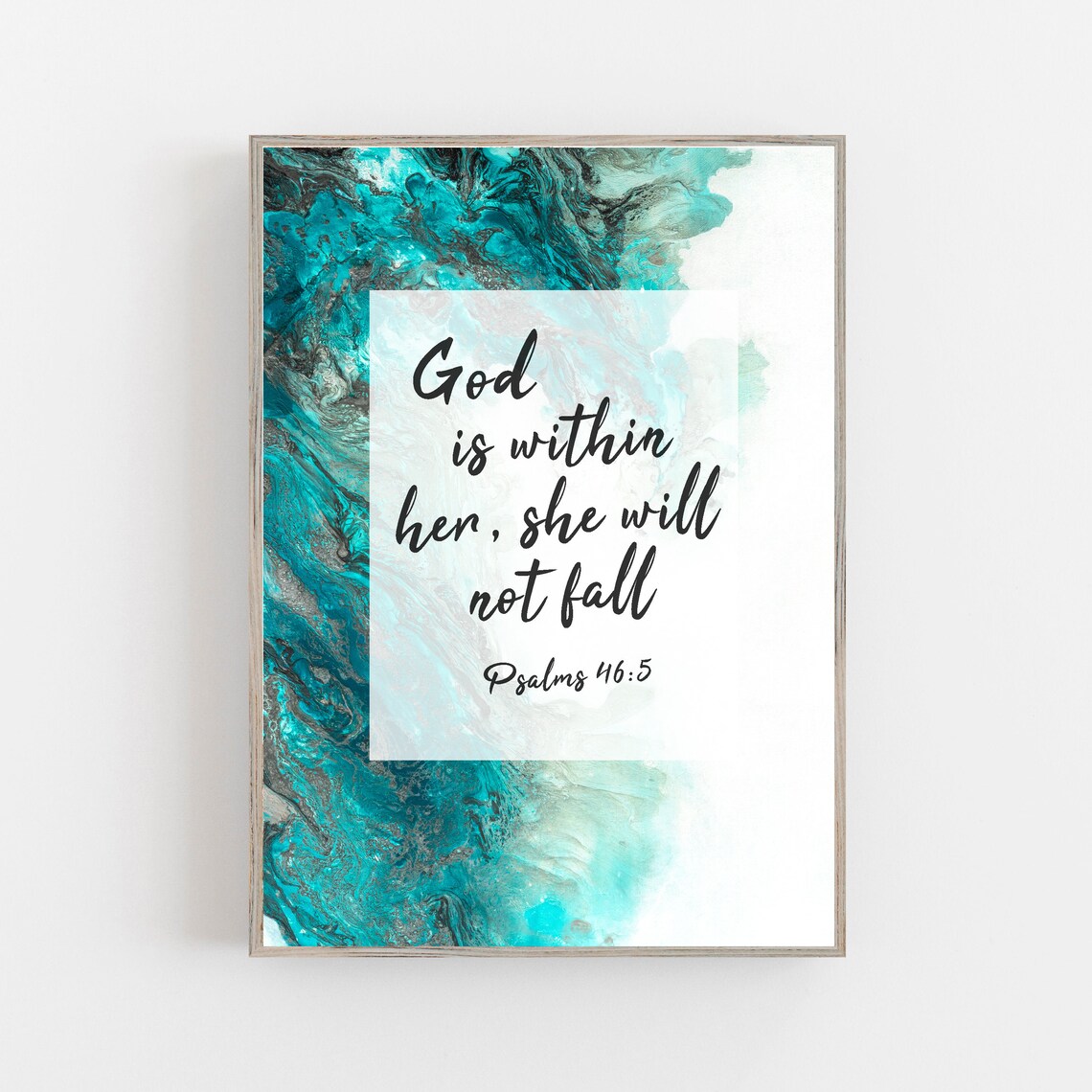 God is Within Her Christian Wall Art Bible Verse Psalms | Etsy