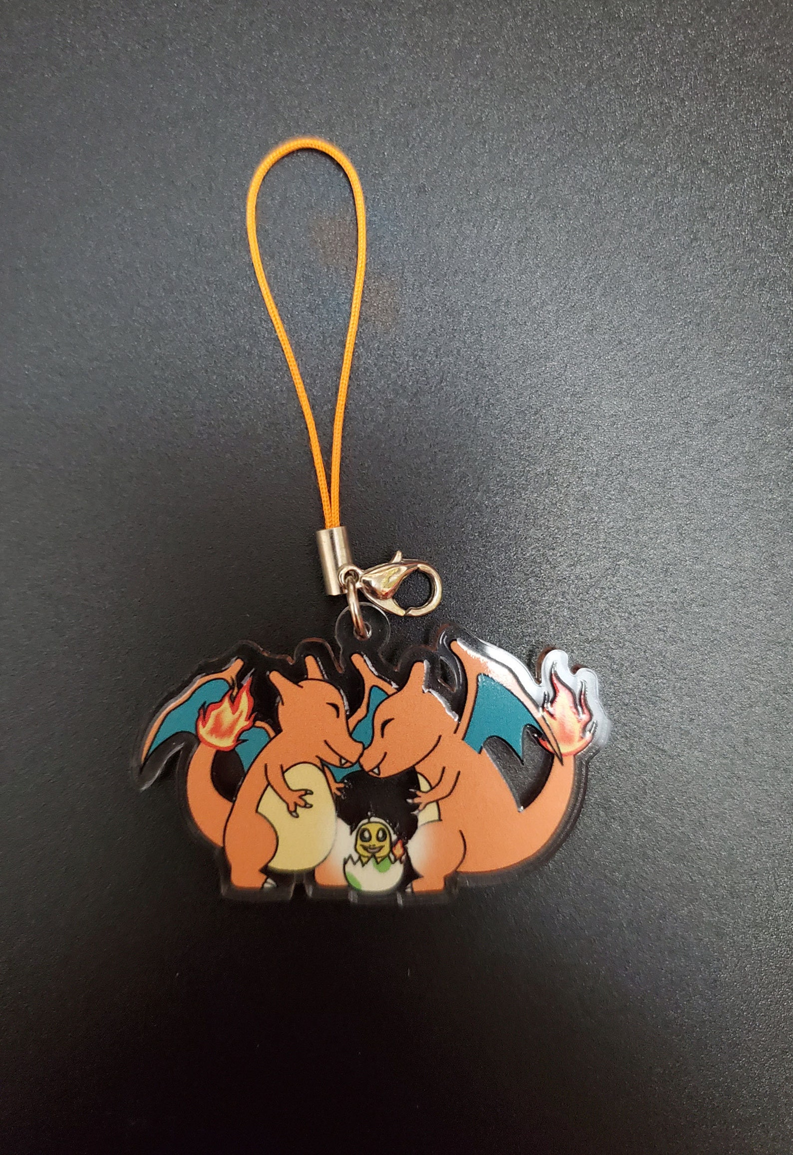 Pokemon Charizard Family & Charmander Egg Charm - Etsy España