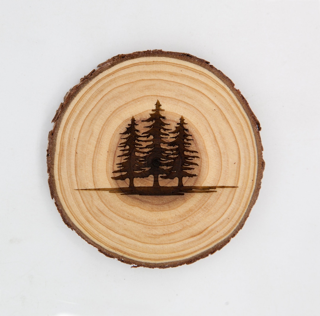 Custom Engraved Tree Coasters - Rustic Wood Slice Set for Home Decor ...