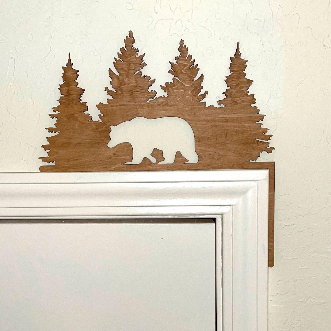 Bear and Trees Door Corner Decoration | Bear Door Corner Trim ...