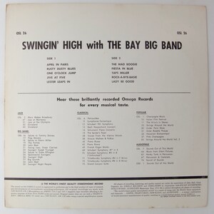 Swingin' High With the Bay Big Band Vintage Vinyl LP Omega Records OSL ...