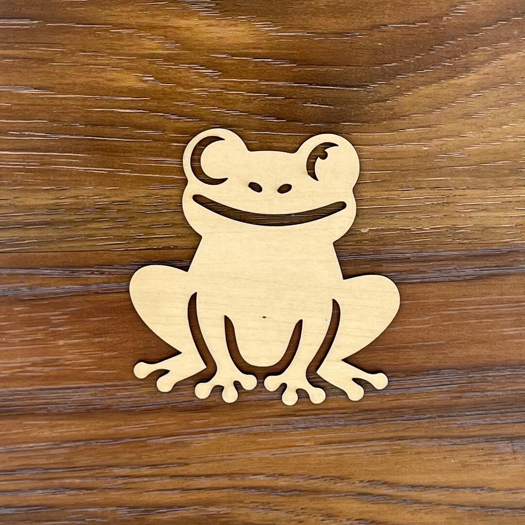 Frog | Unfinished Laser Cut Wood Shape - 1/8" Thick | Frog Cutout ...