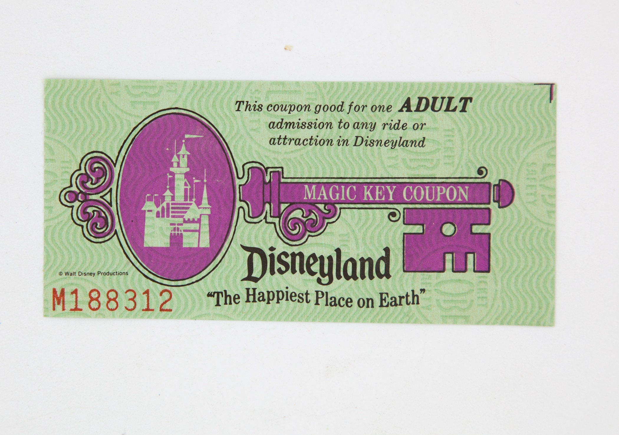 1975/76 Disneyland Adult Magic Key Coupon Disneyland Logo in - Etsy