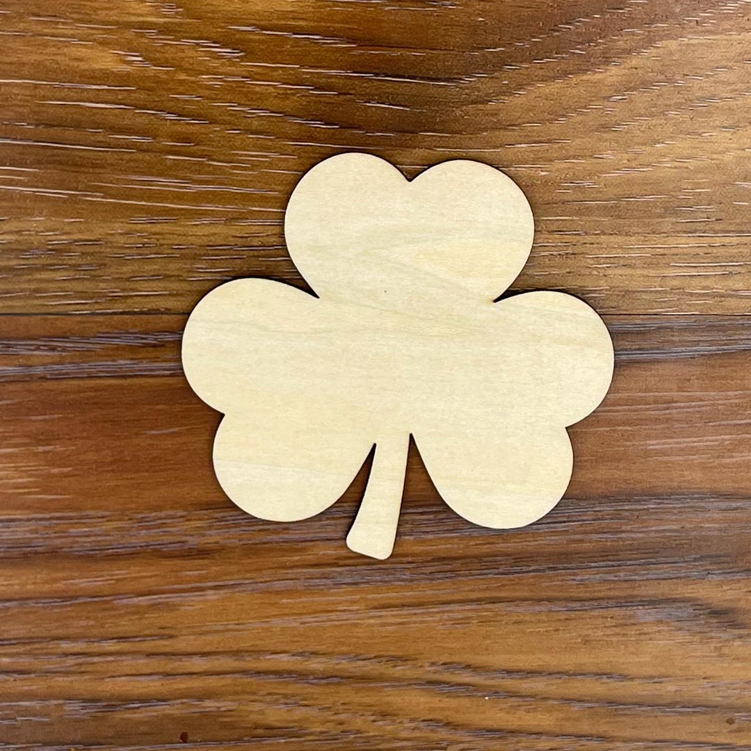 St Patrick's Day Shamrock | Multiple Sizes | Laser Cut Unfinished Wood ...