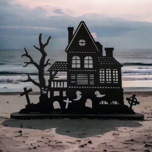 Halloween Table Decoration Haunted House, Ghosts, and Tombstones ...