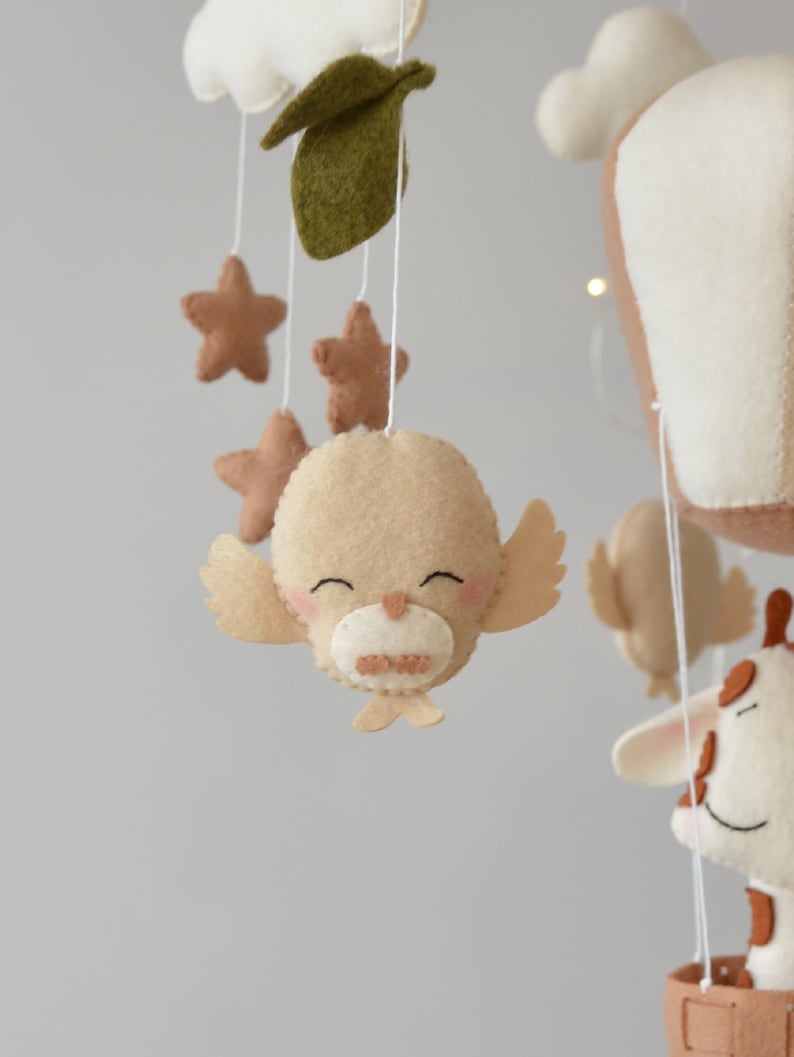 Hot Air Balloon Baby Mobile. Giraffe Baby Mobile. Safari Mobile. Baby ...