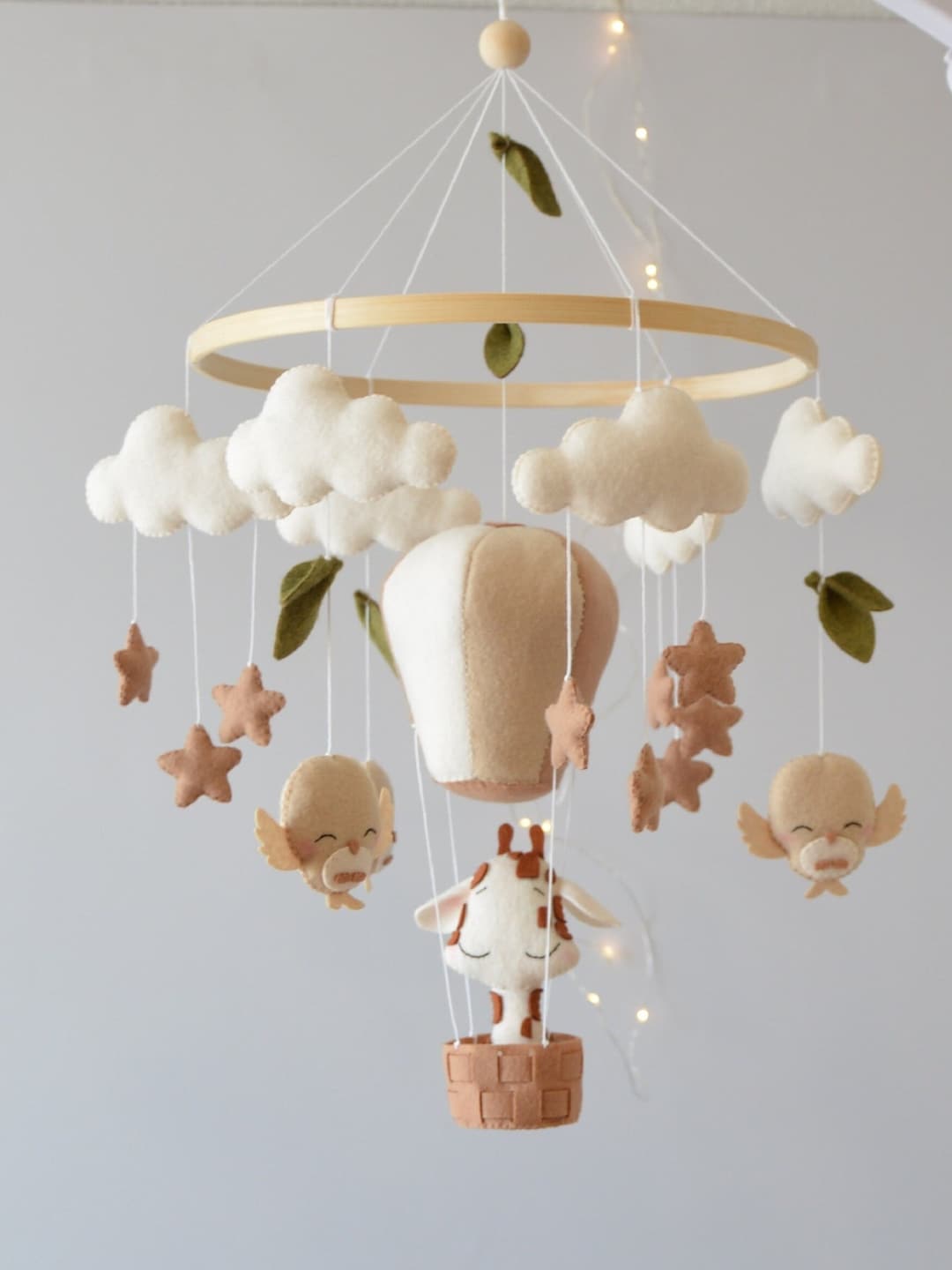 Hot Air Balloon Baby Mobile. Giraffe Baby Mobile. Safari Mobile. Baby ...