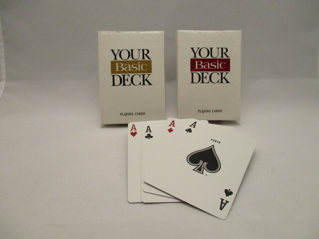 Vintage BASIC Cigarette Brand Playing Cards 2 Decks Red/gold - Etsy