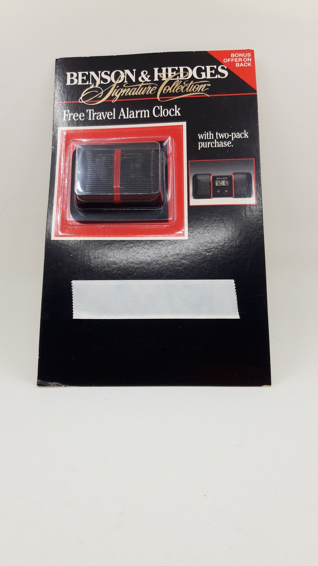 Benson & Hedges Pocket Size Portable Travel Alarm Clock Vintage 1989 ...