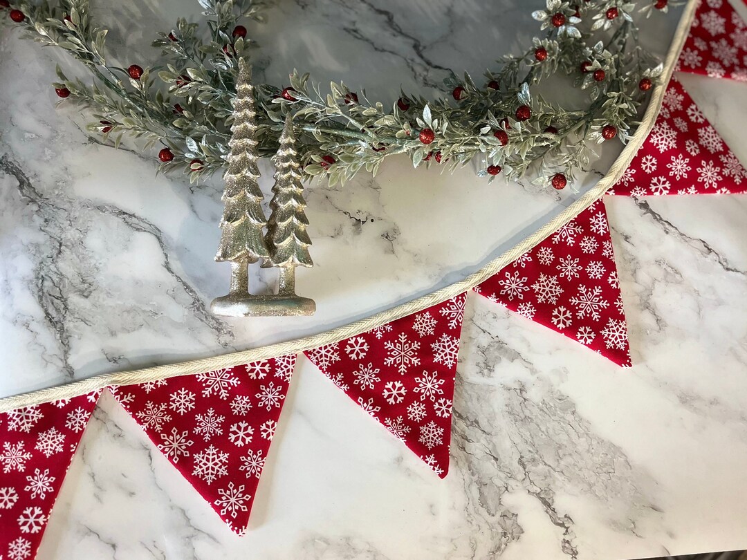 Christmas Bunting Snowflake Bunting Holiday Bunting Snowflake Garland ...