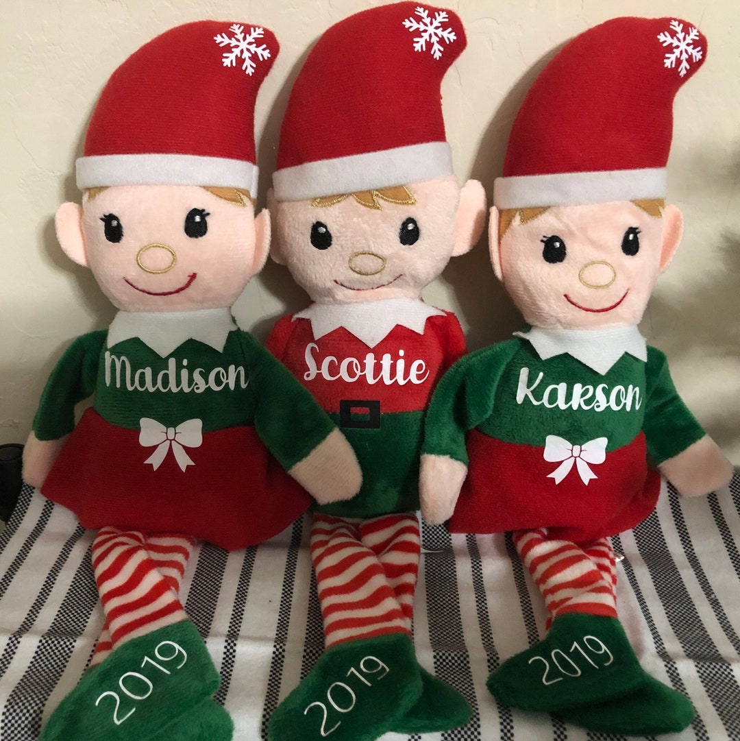 Personalized Christmas Elf Plushie, Sits on the Shelf, Elf Decoration ...