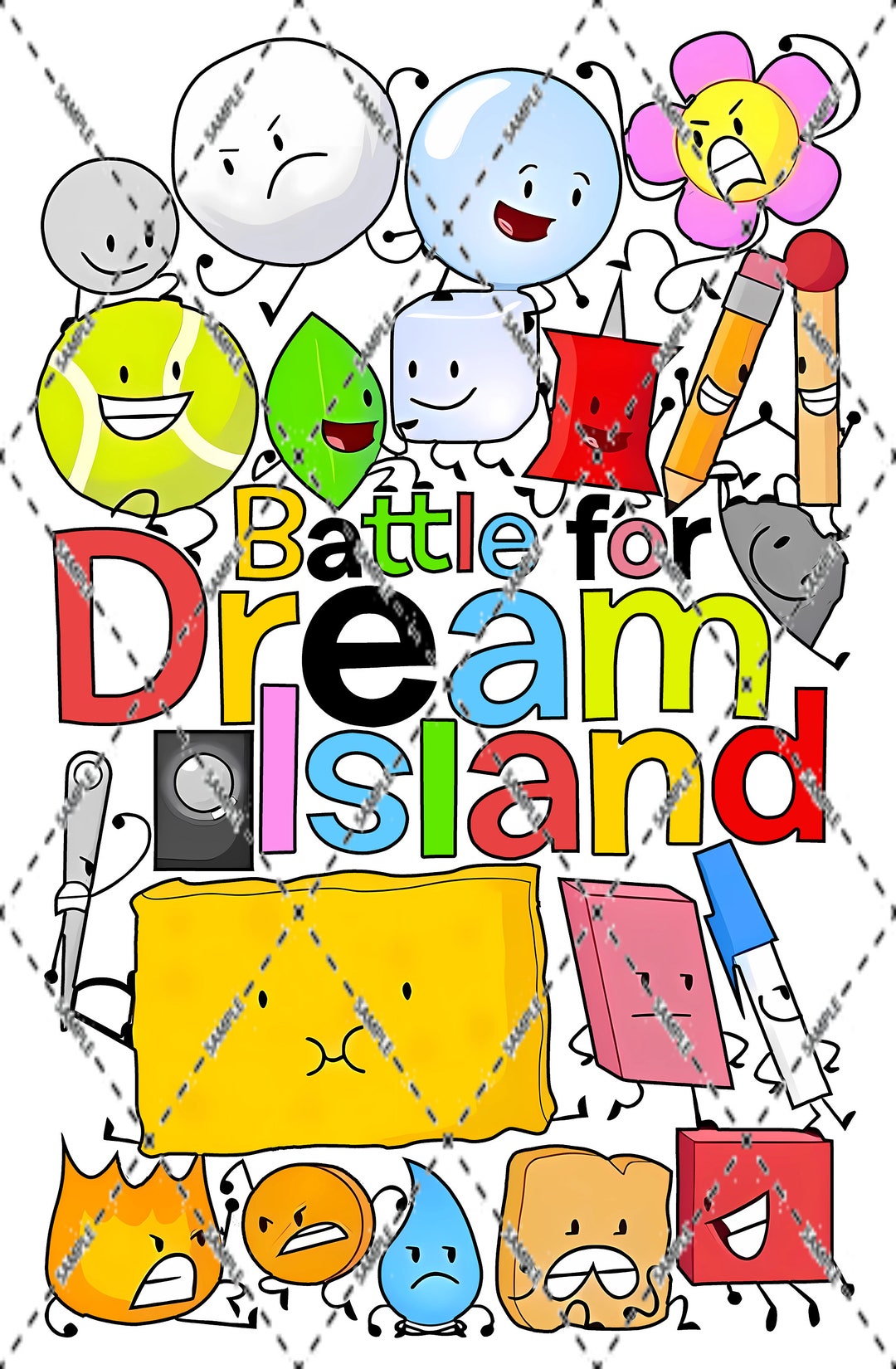 BFDI Bfdi Svg Battle for Dream Island Digital Dream Island - Etsy Australia