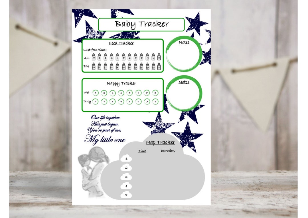 Baby Tracker A4, INSTANT DOWNLOAD, Baby Feeding Chart, Baby Sleep Chart ...