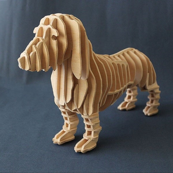Laser Cut Dog Puzzle File - Etsy