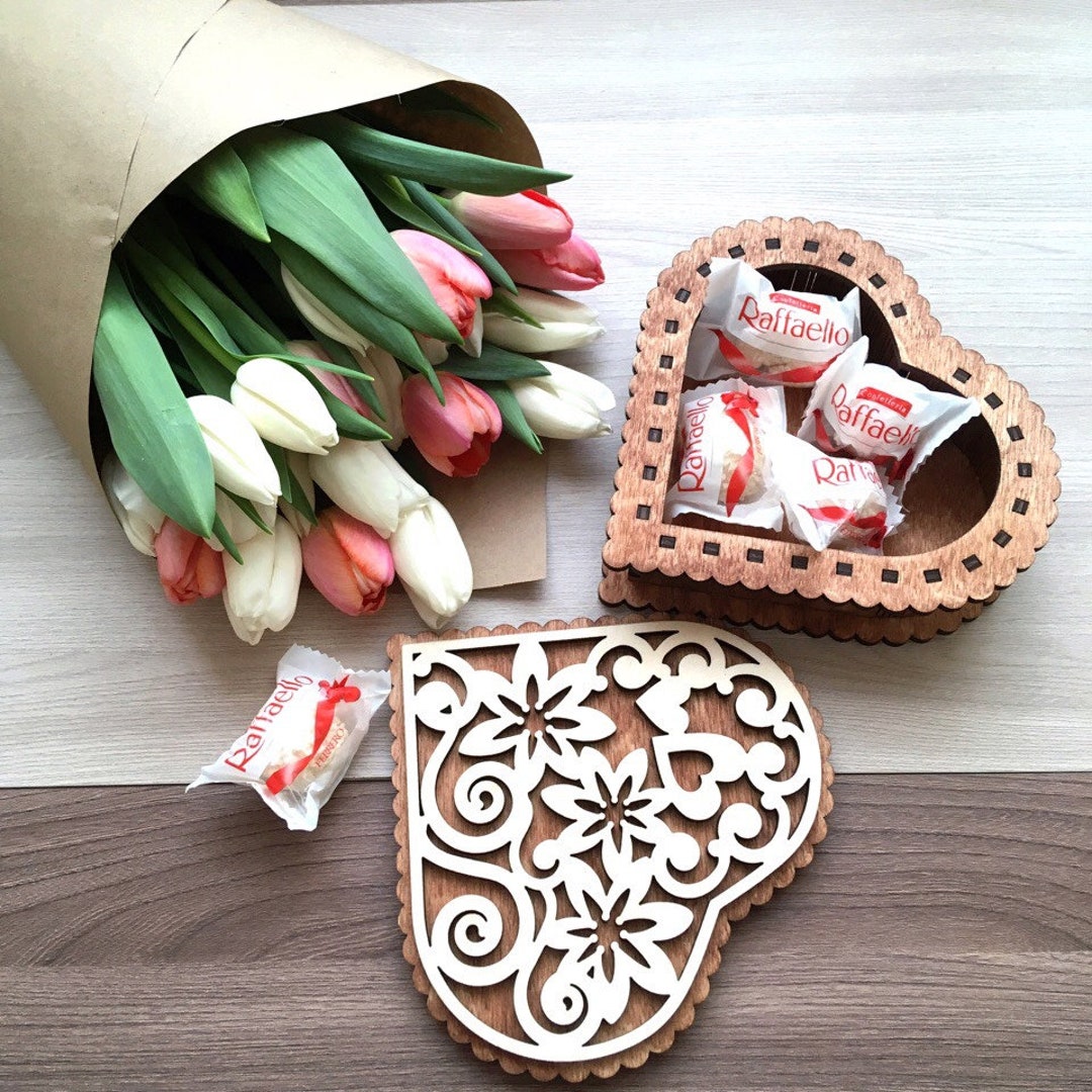 Valentine's Day Box for Chocolate Laser Cut File Box for Candy Heart ...