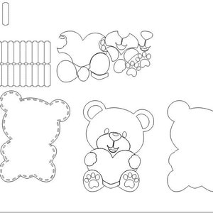 Teddy Bear Box for Valentine's Day for Gift or Chocolate SVG Laser Cut ...