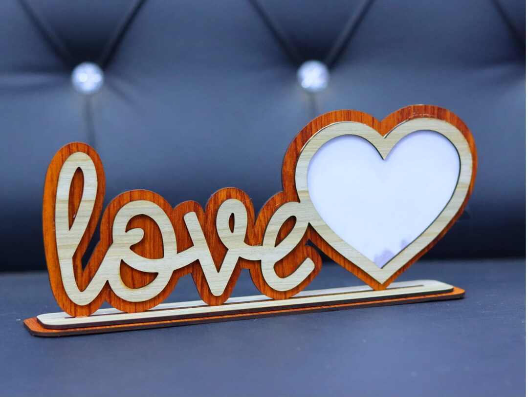 Frame Heart SVG Love Valentine Laser Cut Digital File Photo Frame - Etsy