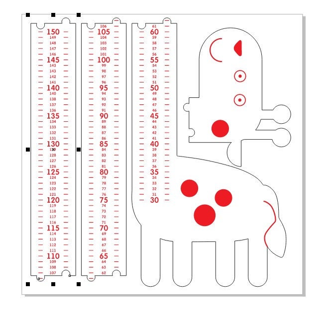 Giraffe Growth Chart Ruler Laser Cut SVG - Etsy