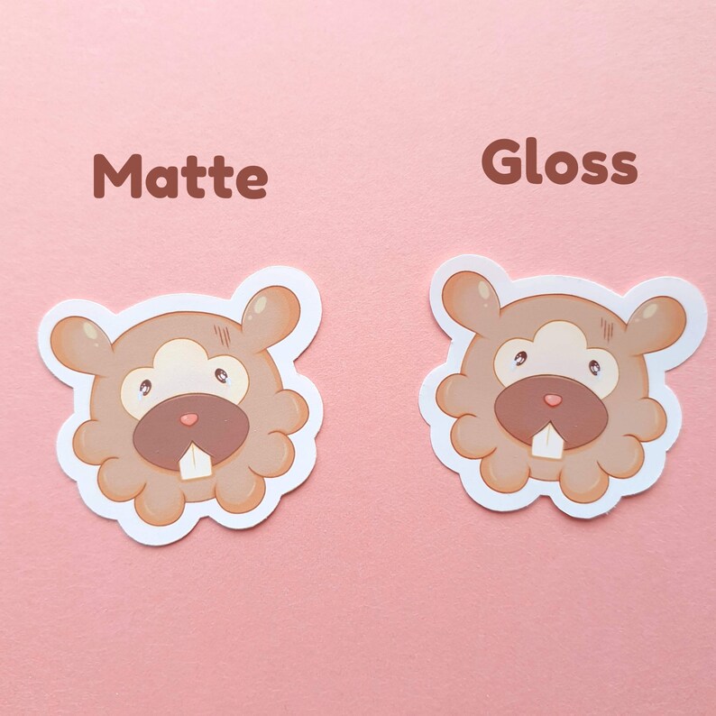 Bidoof Stickers Pokemon Inspired Waterproof Beaver Vinyl | Etsy