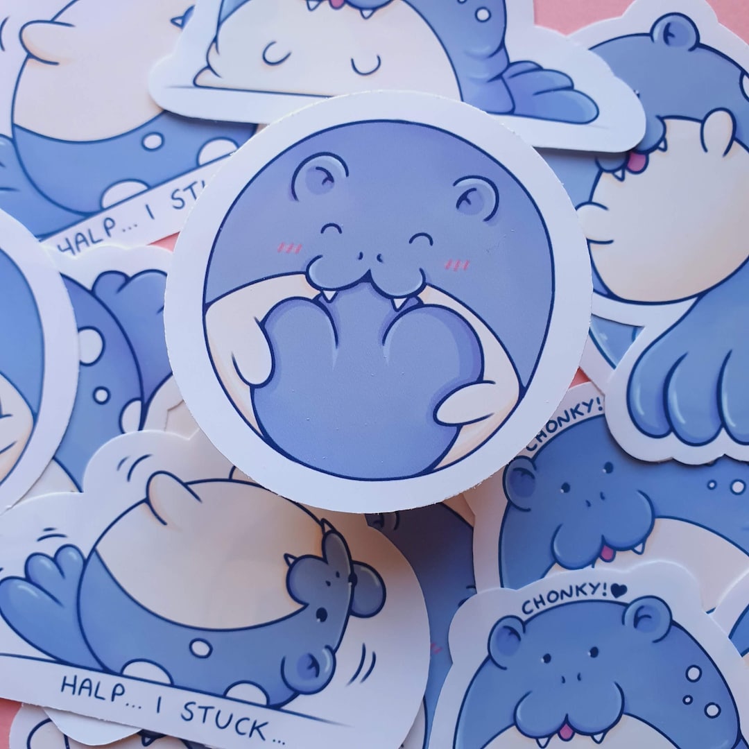 Spheal Stickers - Pokemon Inspired Waterproof Vinyl Blue Seal Stickers ...