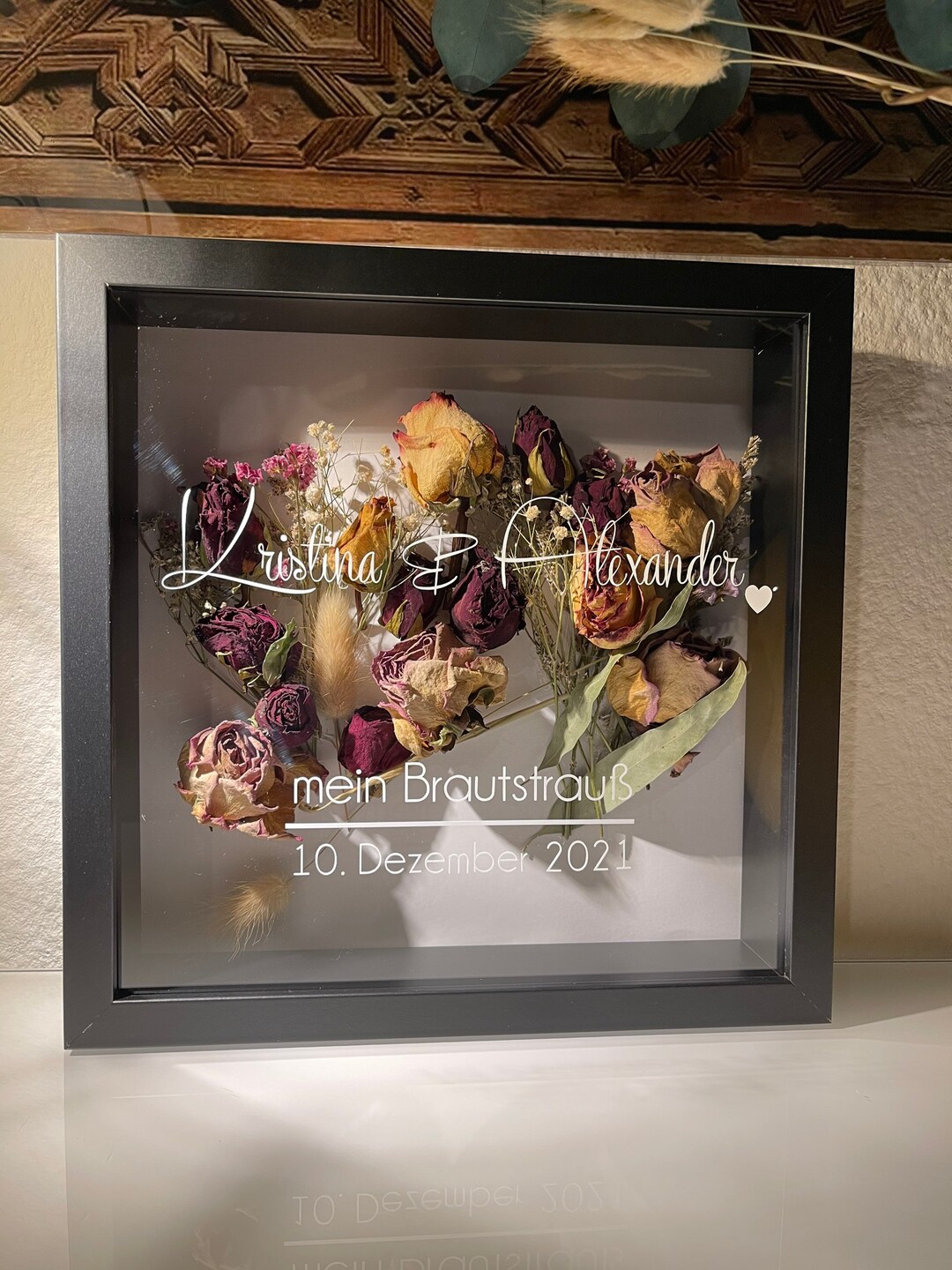 Your Bridal Bouquet forever Immortalized in the Picture Frame Choice of ...
