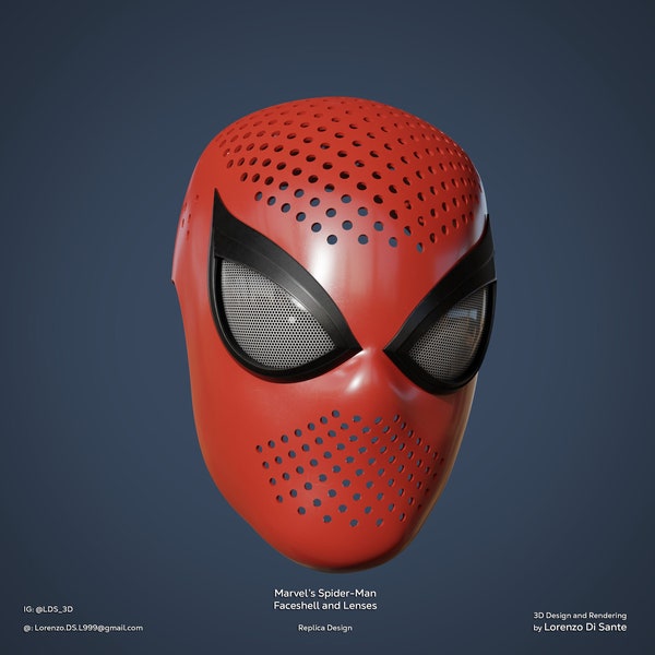 Spiderman Face Shell Template - Etsy