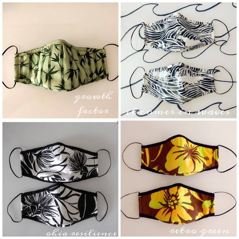 Sustainable Hawaiian Print Mouth Mask Hand Made in Hawaii | Etsy