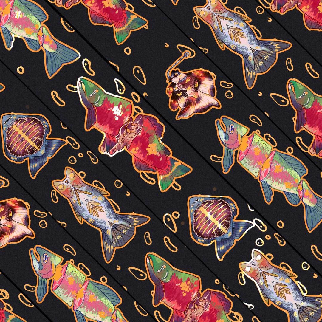 Gone Fishing Gold Foil Washi Tape - Etsy