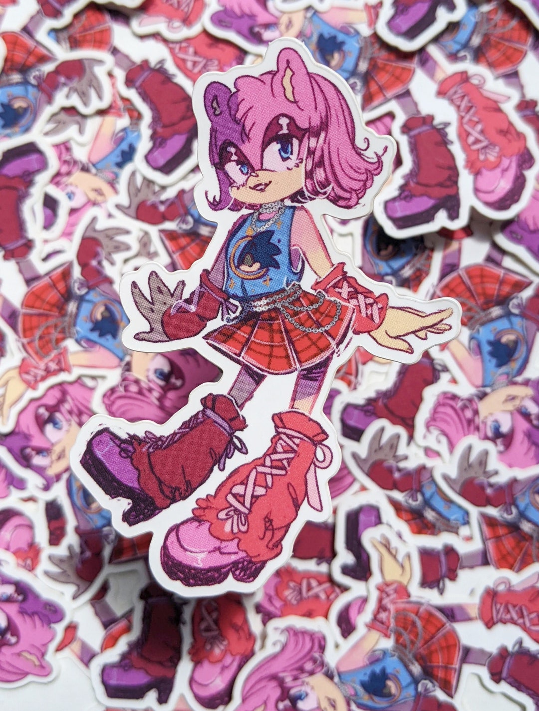 Scene Kid Amy Rose Vinyl Sticker - Etsy