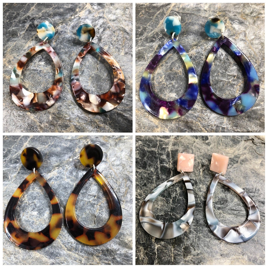 Tortoiseshell Earrings 4 Models to Choose From - Etsy UK
