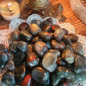 Blood Stone Heliotrope Bloodstone With Spell Option. Luck, Good Fortune ...