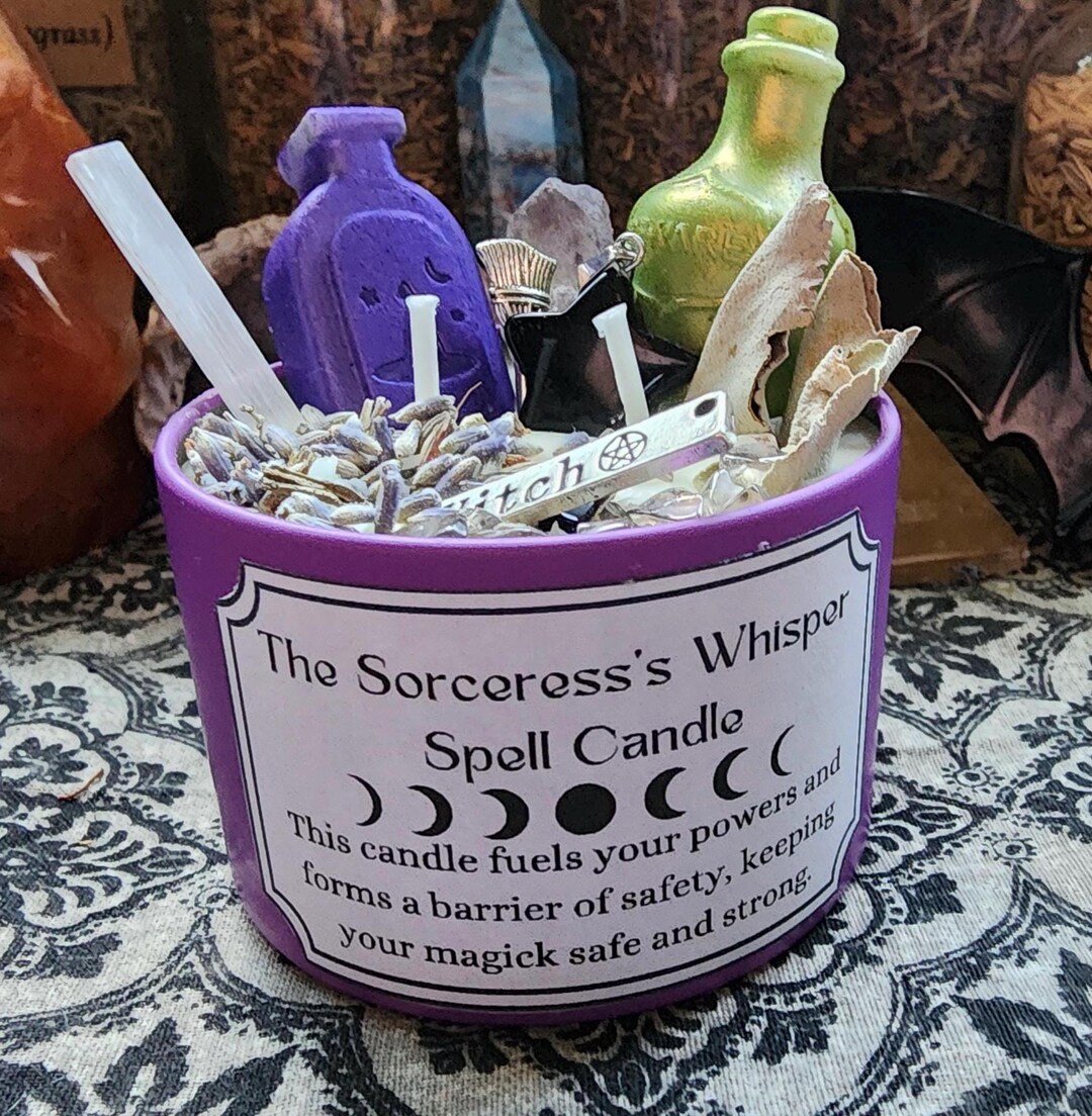 The Sorceress’s Whisper Spell Candle Empower Your Magick | Dual-wick ...