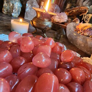 Tumbled Cherry Quartz Crystal. Associated With Hope, Healing, Balance ...