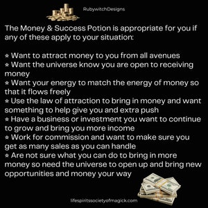 Money & Success Potion Elixir Customized for You by Audra of ...