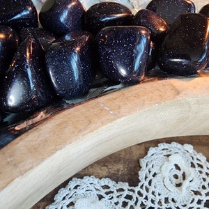 Blue Goldstone Polished Tumbled Stone. Free Spell Included. Associated ...