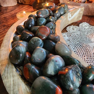 Blood Stone Heliotrope Bloodstone With Spell Option. Luck, Good Fortune ...