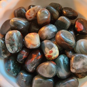 Blood Stone Heliotrope Bloodstone With Spell Option. Luck, Good Fortune ...