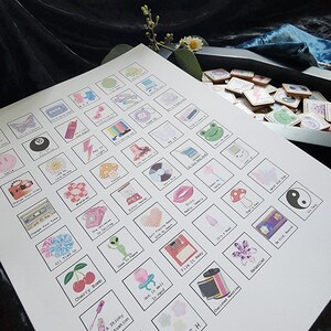 90's Girl Oracle Card Tablet Instant Download. Printable Oracle Tarot ...