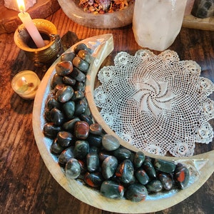 Blood Stone Heliotrope Bloodstone With Spell Option. Luck, Good Fortune ...