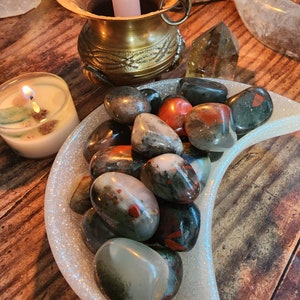 Blood Stone Heliotrope Bloodstone With Spell Option. Luck, Good Fortune ...