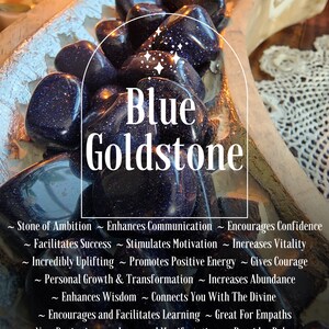 Blue Goldstone Polished Tumbled Stone. Free Spell Included. Associated ...
