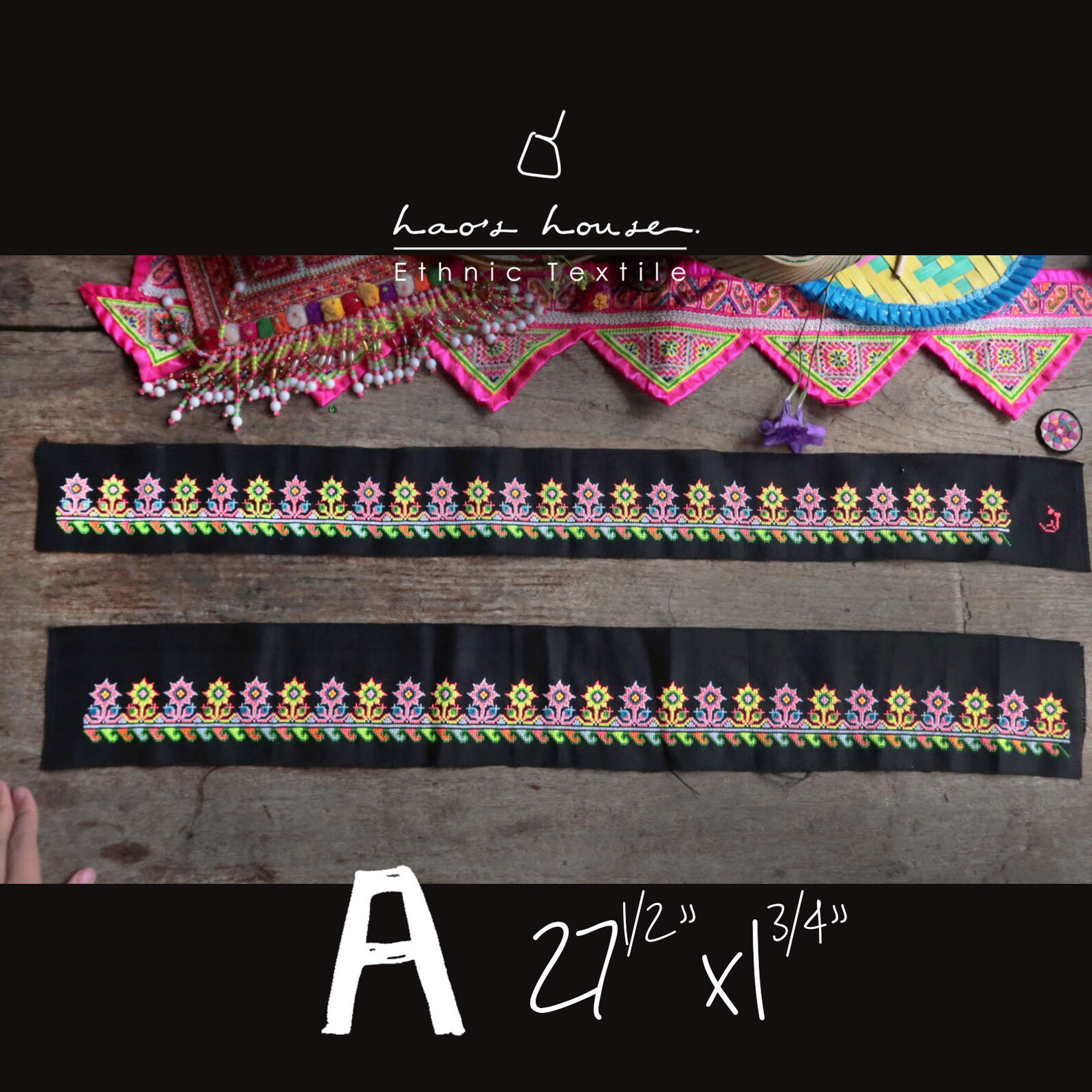 Hand Cross Stitch Border for Hmong Cloth,exotic Ethnic Strap,miao ...